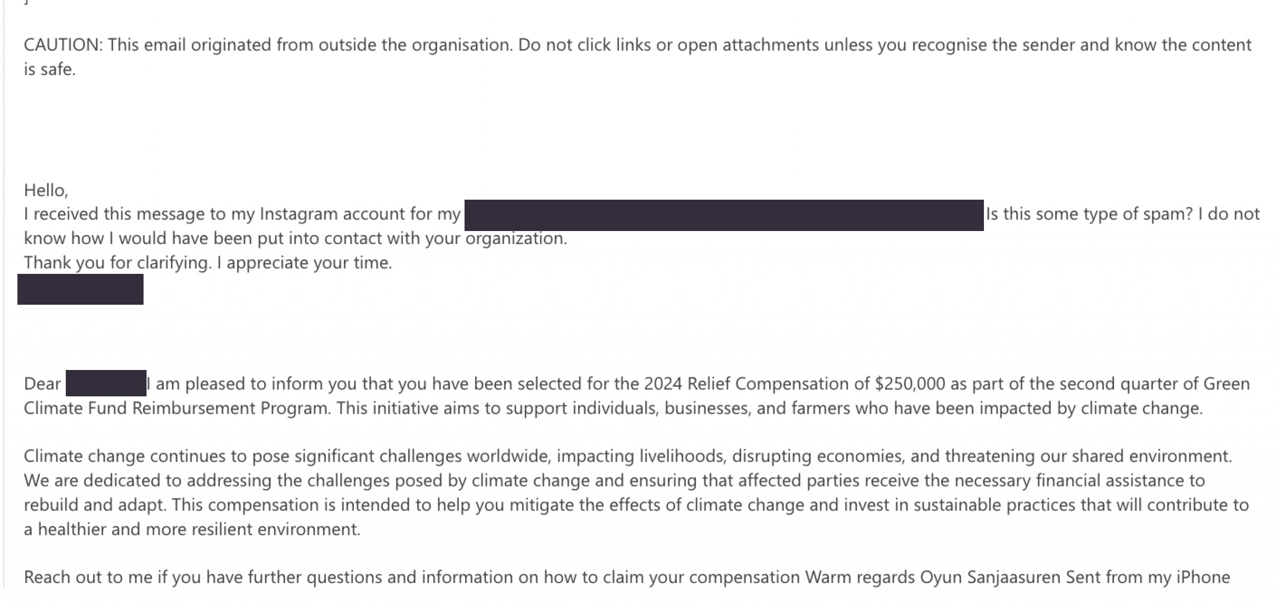 Beware of scam emails and messages purporting to be from GCF | Green ...