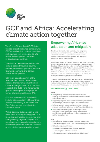 GCF and Africa: Accelerating climate action together | Green Climate Fund