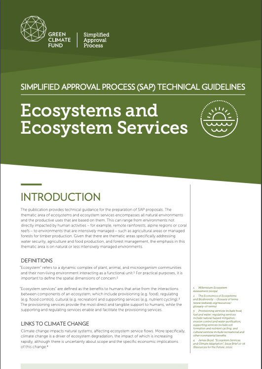 SAP Technical Guidelines: Ecosystems and Ecosystem Services | Green ...
