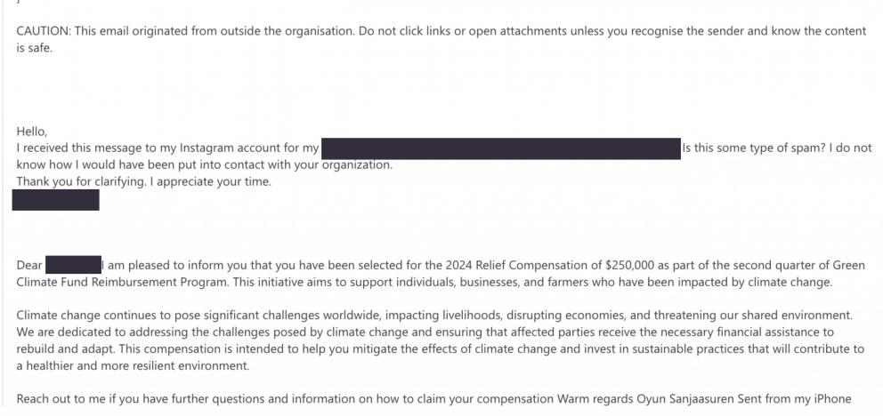 Beware of scam emails and messages purporting to be from GCF | Green ...